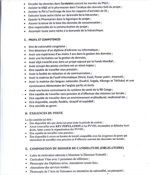 Data Manager - Congo Pub Online