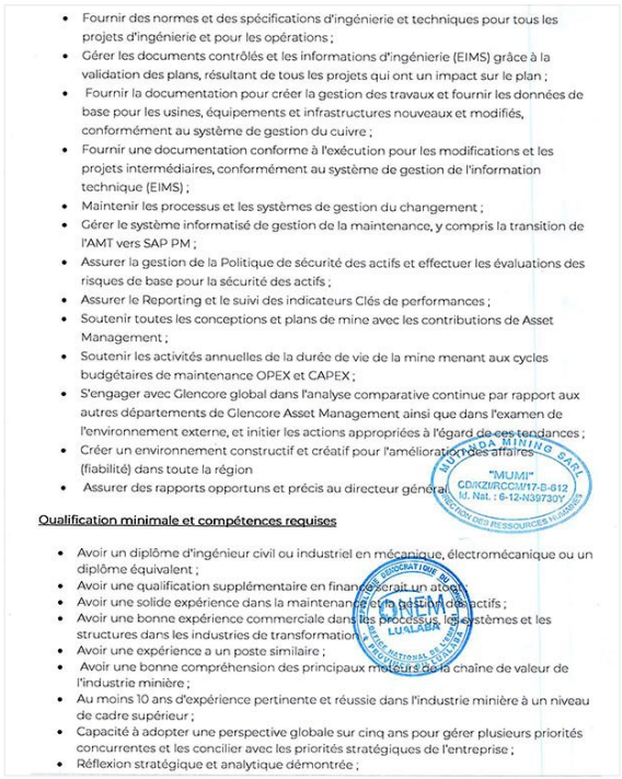 Manager gestion des matériels et systèmes d'information d'ingénierie - Congo Pub Online